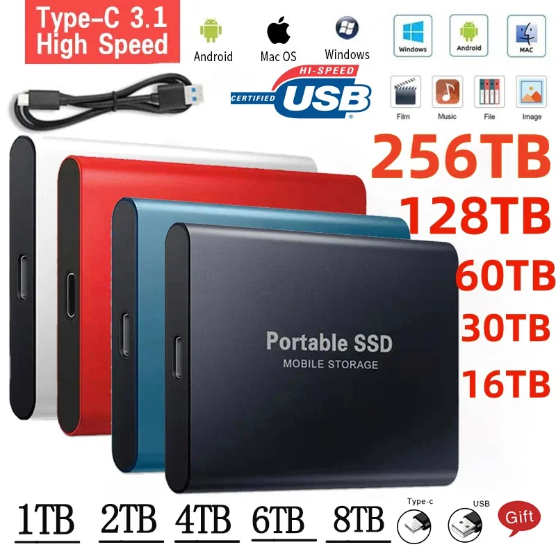 Disco Duro Portátil Ssd Original De 64 Tb Disco Duro Externo De Alta