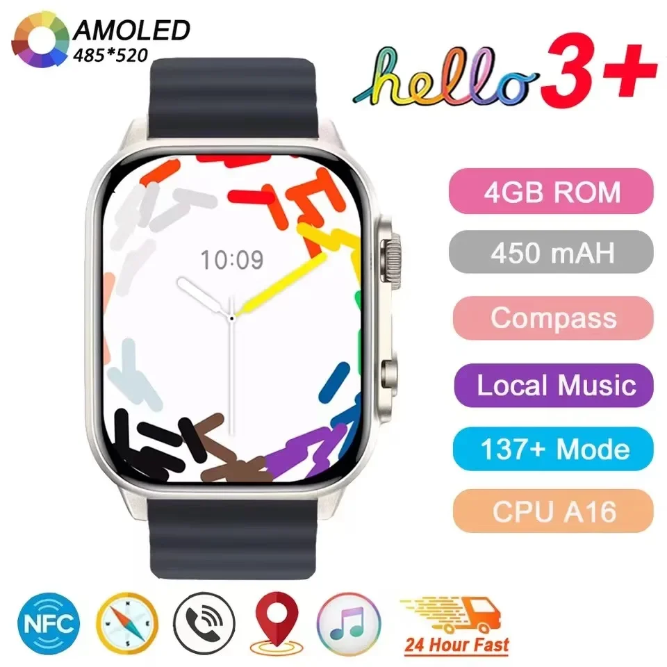Hello-Watch-reloj-inteligente-3-Plus-dispositivo-Ultra-Original-AMOLED ...