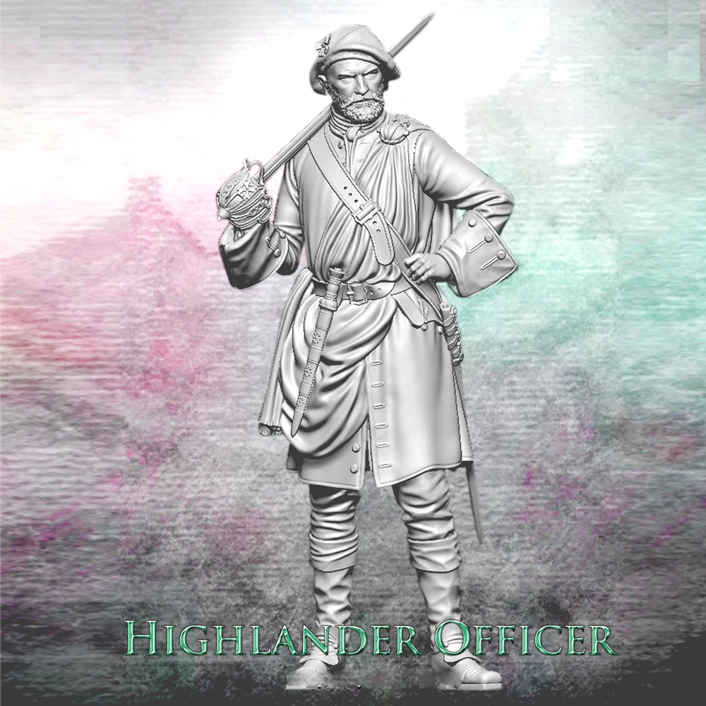 1-24-Highlander-Officer-Resin-Model-figure-GK-Military-themes ...
