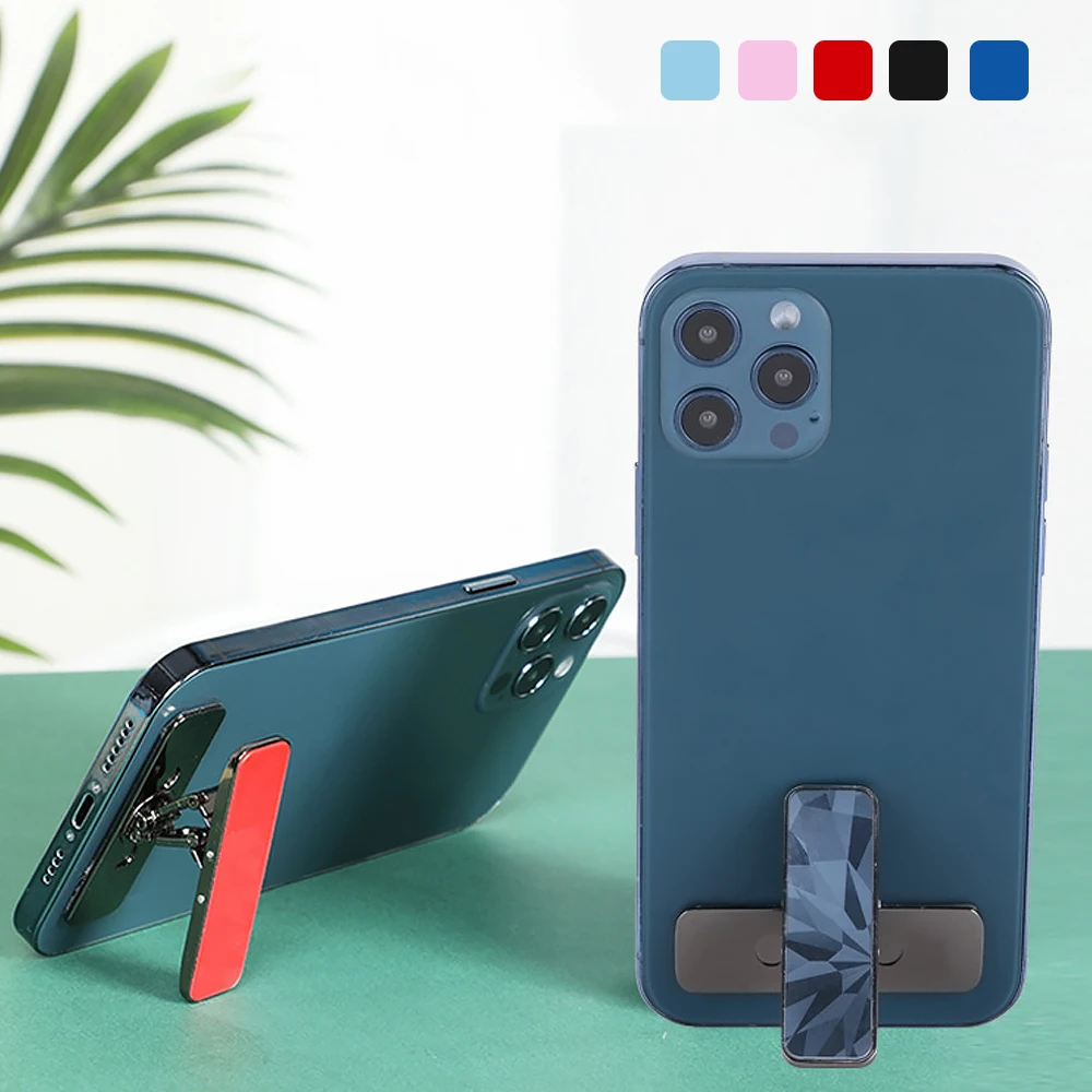 Folding Metal Phone Stand Mini Invisible Mobile Phone Kickstand Holder ...