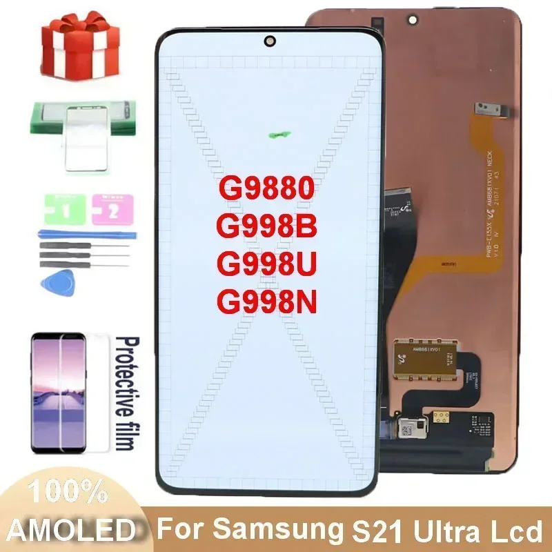 Super AMOLED S21Ultra Screen For Samsung Galaxy S21 Ultra 5G G998 G998U ...