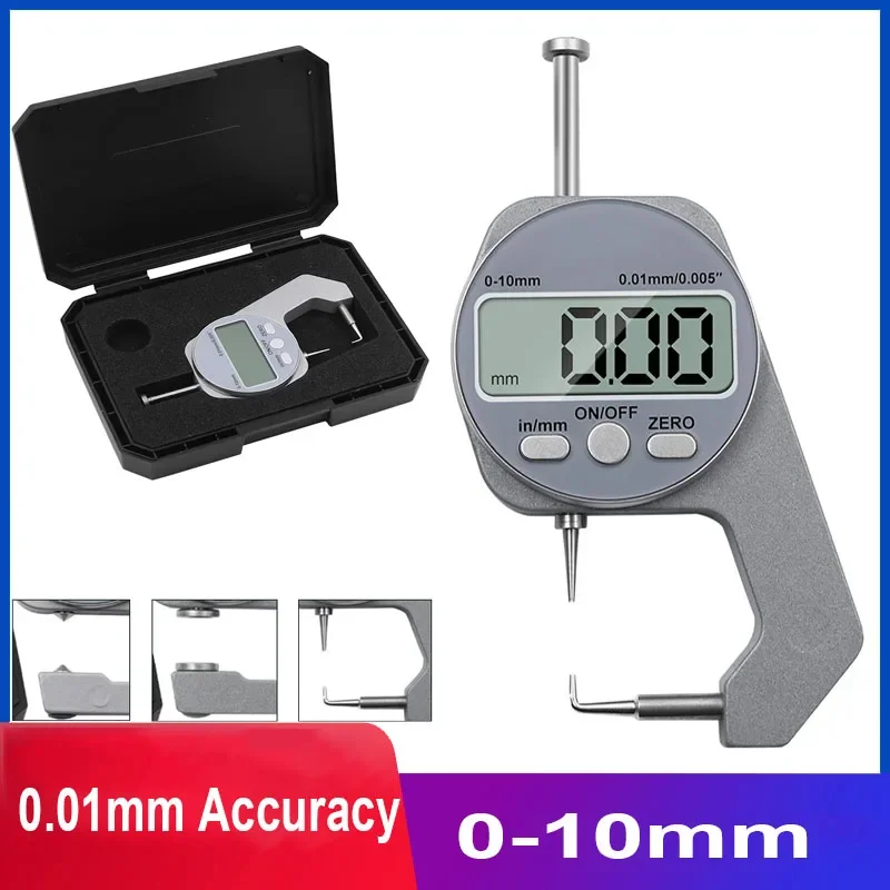 1Set-0-01mm-Accuracy-Electronic-Digital-Thickness-Gauge-Meter-0-10mm ...