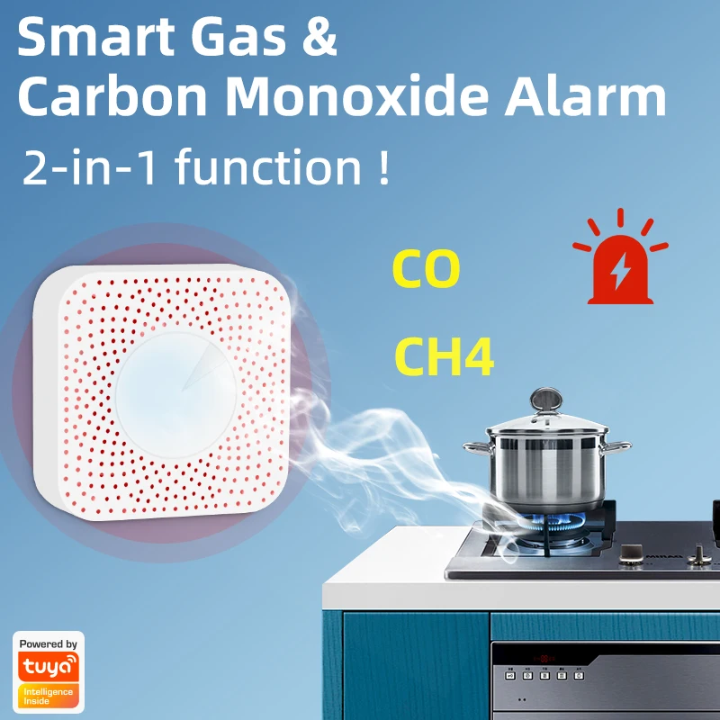 Tuya Smart Wifi Gas & Carbon Monoxide Sensor Smart Home Linkage Alarm ...
