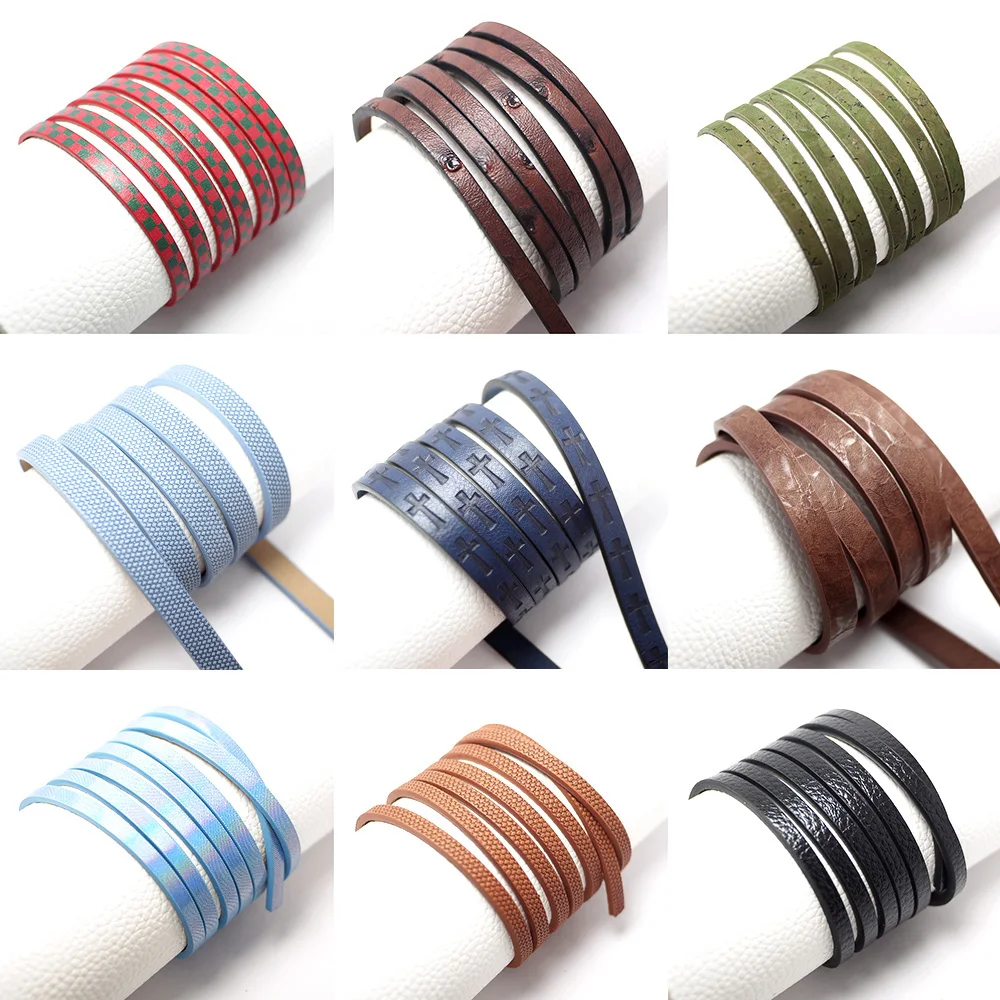 1-15meter-Faux-Leather-Strips-Flat-Leather-Cord-Synthetic-String-Key ...