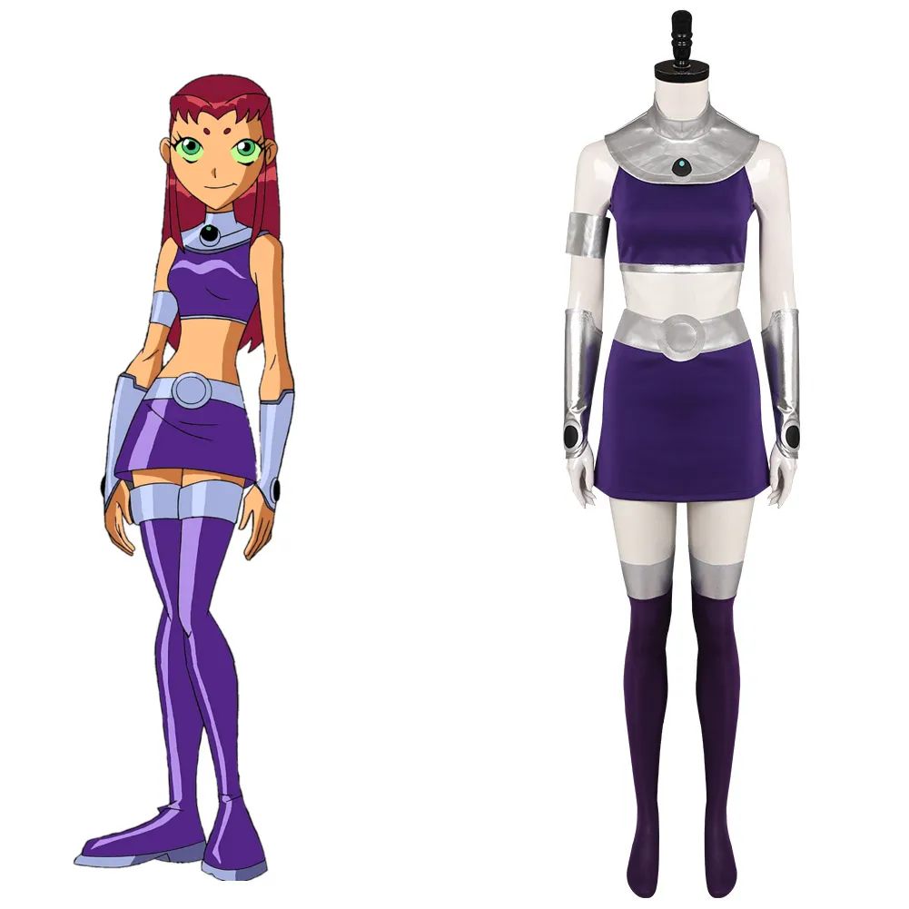Disfraz-de-Starfire-para-mujer-adulta-disfraz-de-fantas-a-Roleplay ...