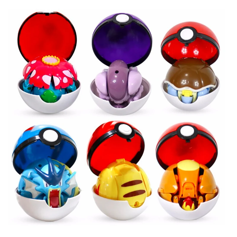 Pokemon-Ball-Deformation-Toys-Pikachu-Mewtwo-Gyarados-Pocket-Monster ...