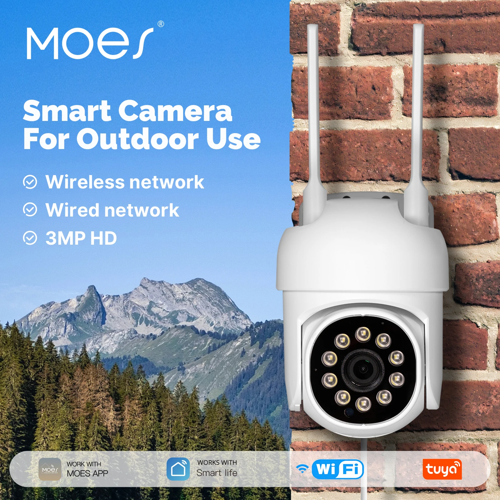MOES-Tuya-WiFi-3MP-Smart-Security-Camera-Support-Wireless-Wired-RJ45 ...