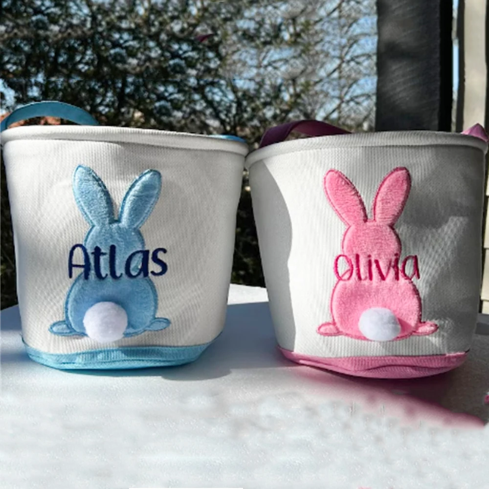 Personalized-Name-Bunny-Easter-Basket-Custom-Embroidered-Name-Easter ...