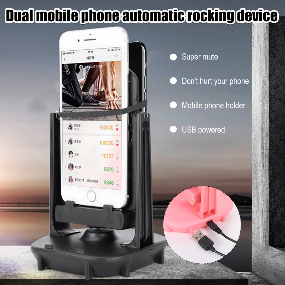 Desk-Walking-Swing-Shaker-Mobile-Phone-Stand-Holder-Automatic-Swing ...