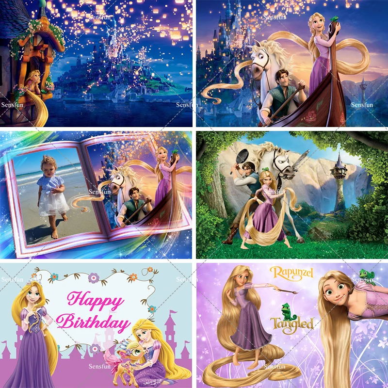 Disney Tangled Rapunzel Princess Backdrops For Girls Birthday Party ...
