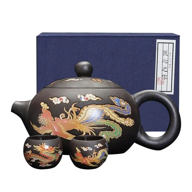 Handmade-Purple-Clay-Teapot-Hot-Water-Color-Changing-Dragon-And-Phoenix ...