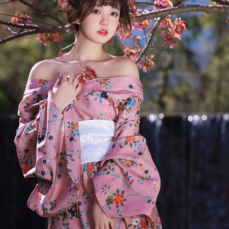 Kimono Dress Japanese Style Yukata Bathrobe Women Print Haori Japan Coat Uniform Suit Cosplay ...