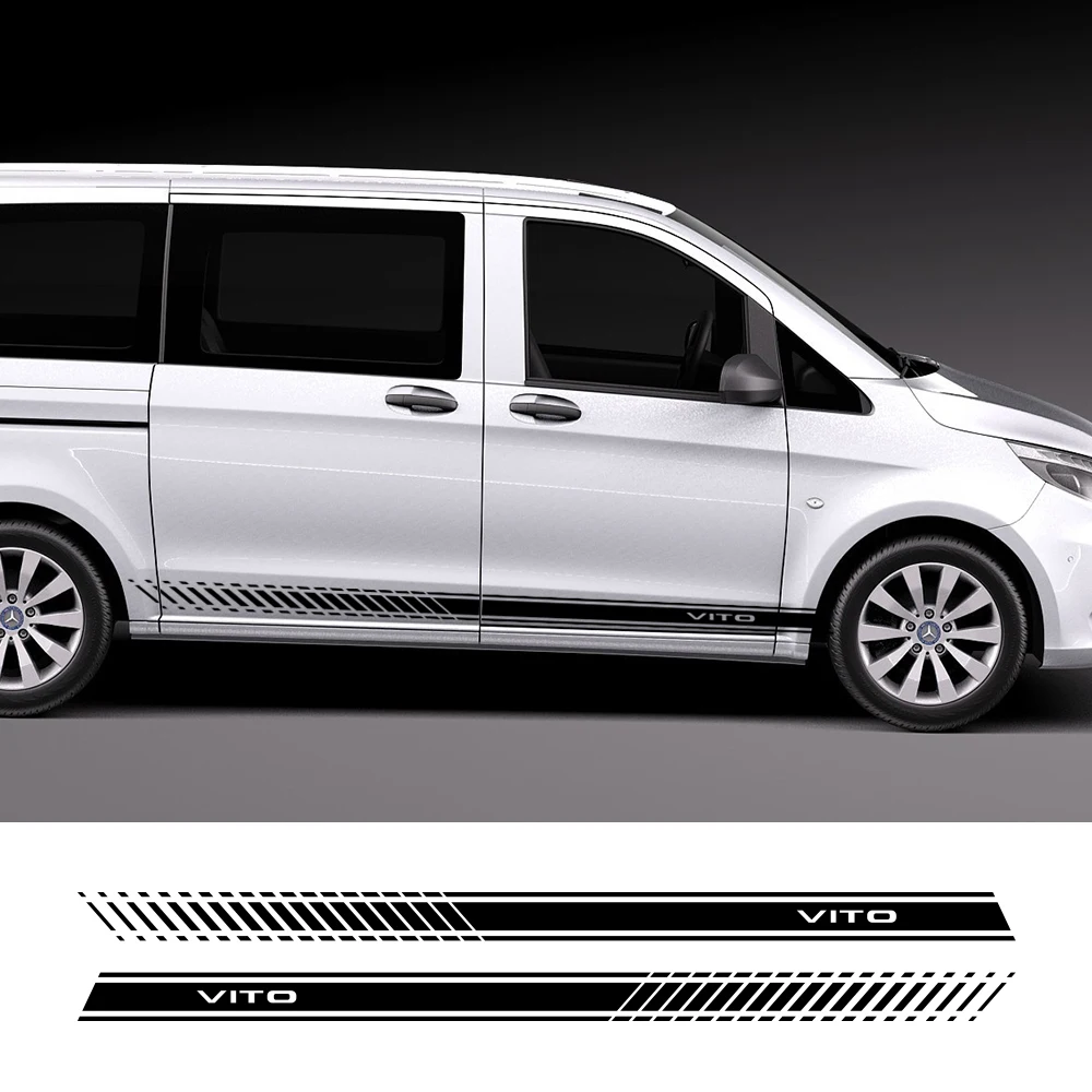 2PCS-Car-Door-Side-Skirt-Stripe-Stickers-Decals-Accessories-For ...