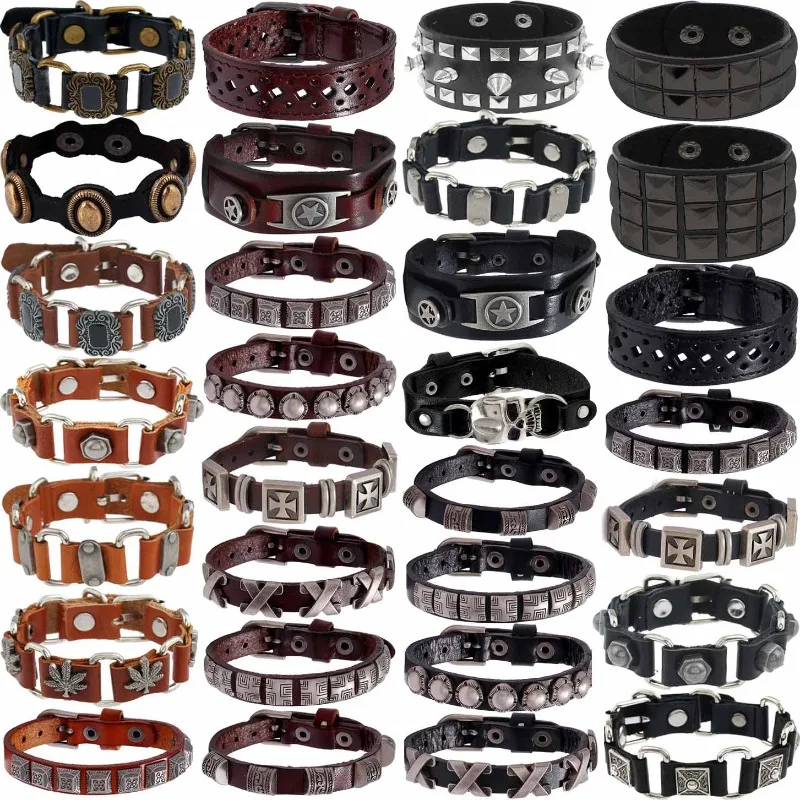 Punk-Trend-Leather-Bracelets-for-Men-and-Women-Retro-Rock-Creative ...