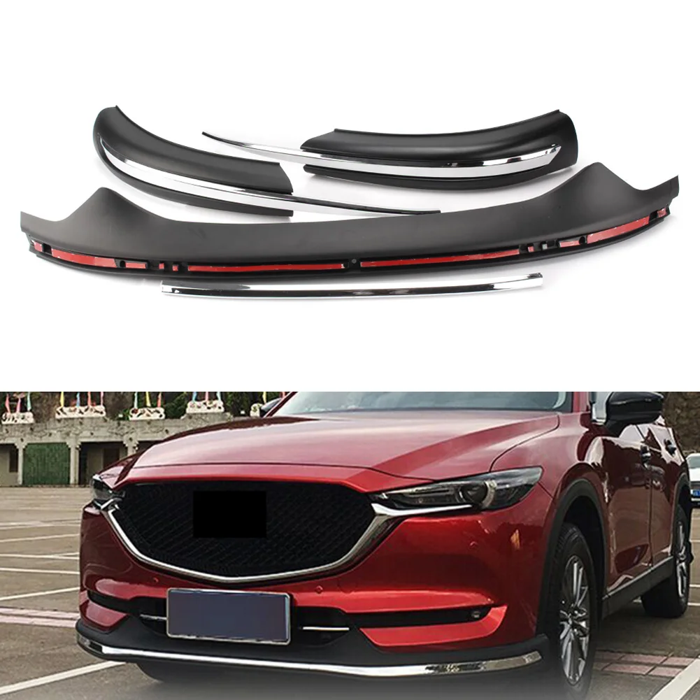 3Pcs-Chrome-Car-Front-Bumper-Board-Guard-Skid-Plate-Bar-Protector-Trim ...