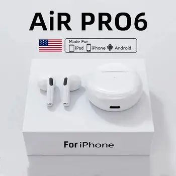 Original Air Pro 6 TWS Wireless Bluetooth Earphones Mini Pods Earbuds ...