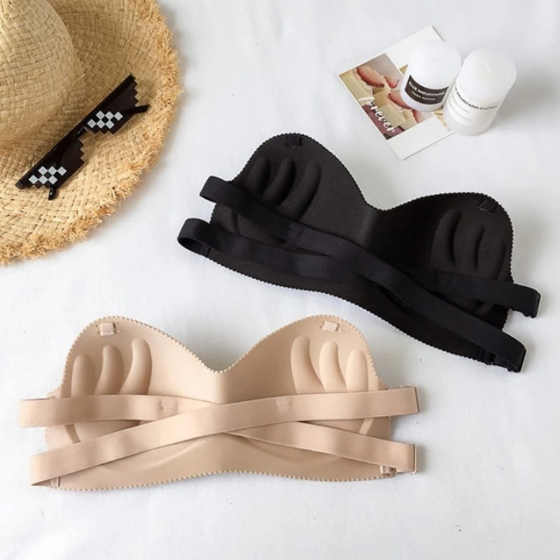 Sujetador-Invisible-sin-espalda-para-mujer-lencer-a-Sexy-de-realce-sin ...