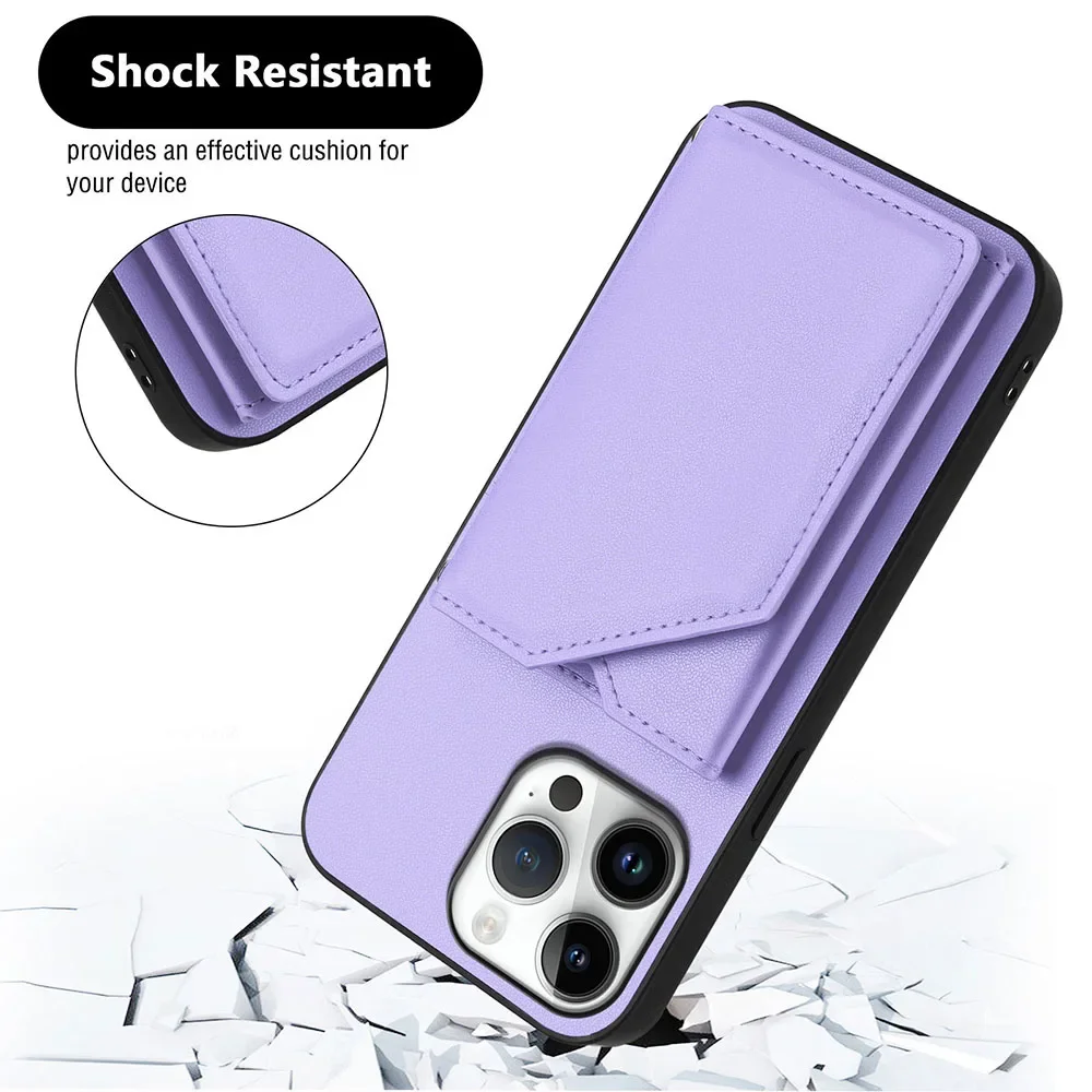 Leather Wallet Phone Case with Lanyard Attachment for Moto G34 5G (YB0744)