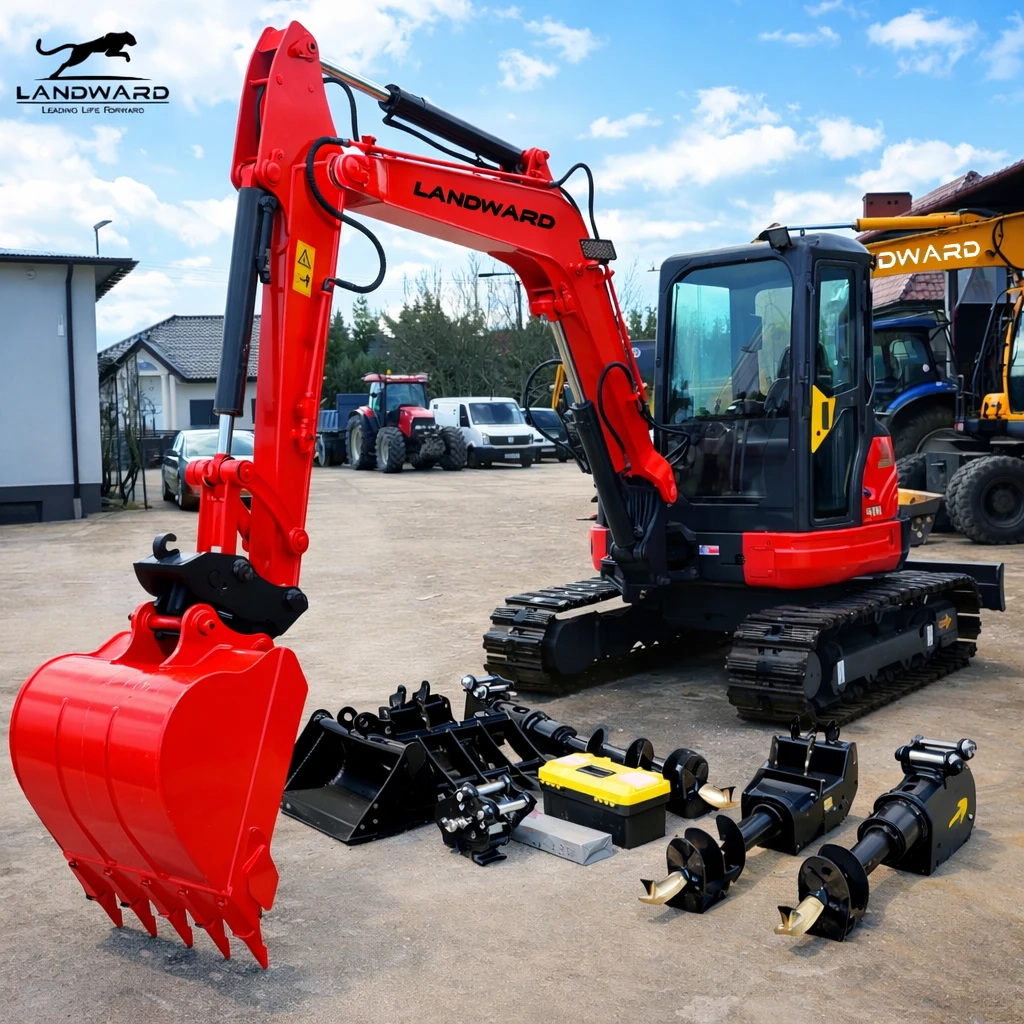 Engineering Small Excavator 2500KG Hydraulic Mini Digger 3.5 Ton Kubota ...