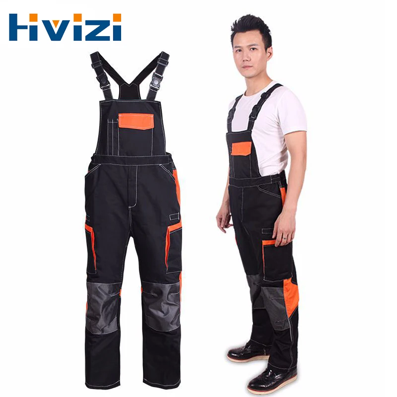 Mens-Work-Bib-and-Brace-Overall-with-Pockets-Carpenters-Work-Overall ...