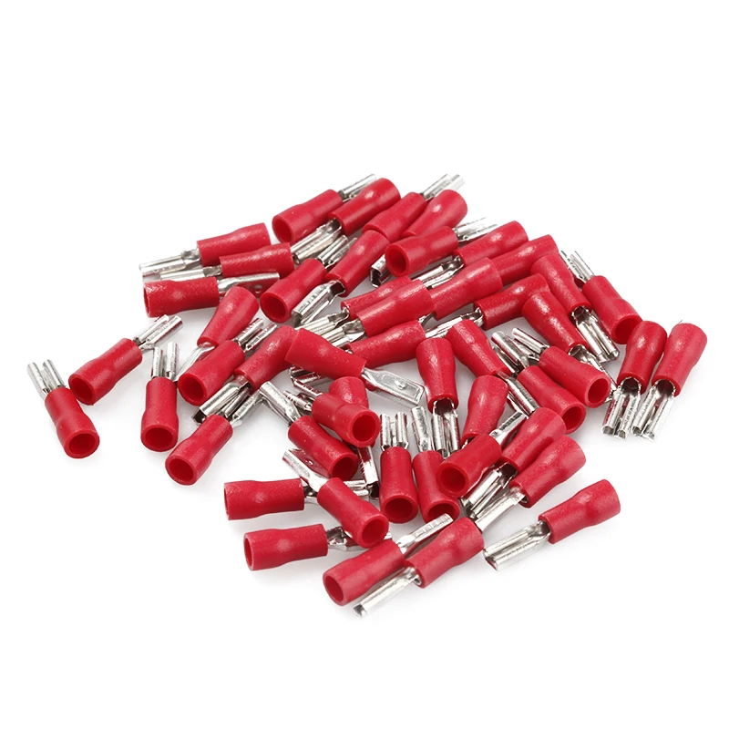 Red Female Spade Crimp Connectors Varied Size Terminals Female Spade
