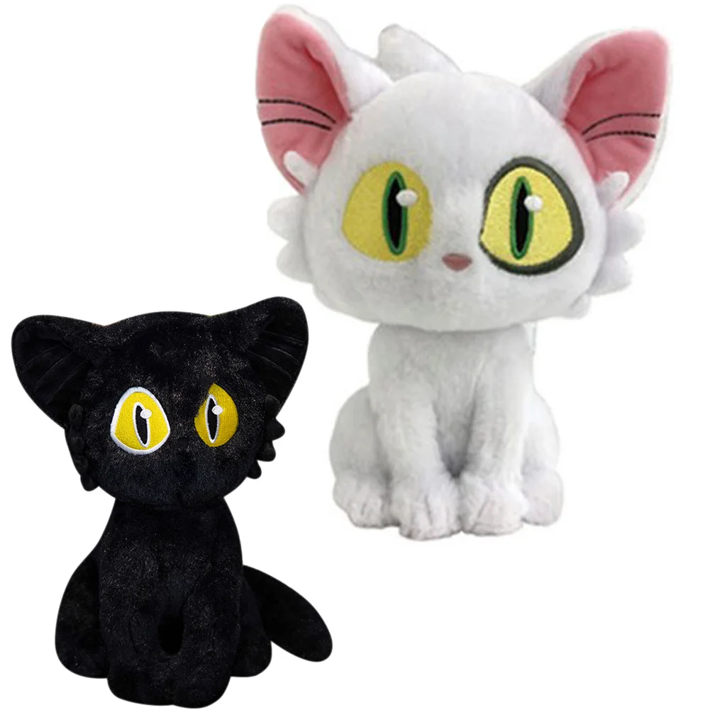 24-25CM-Kawaii-White-Black-Cat-Costume-Plush-Anime-Suzume-Soft-Stuffed ...