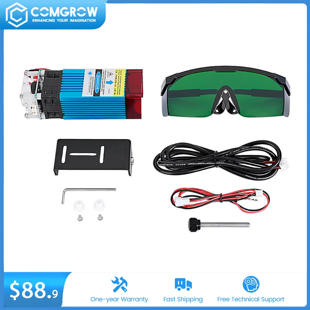 COMGROW-40W-Laser-Engraver-Module-Kit-5W-Optical-Power-Laser-Head-Kit ...