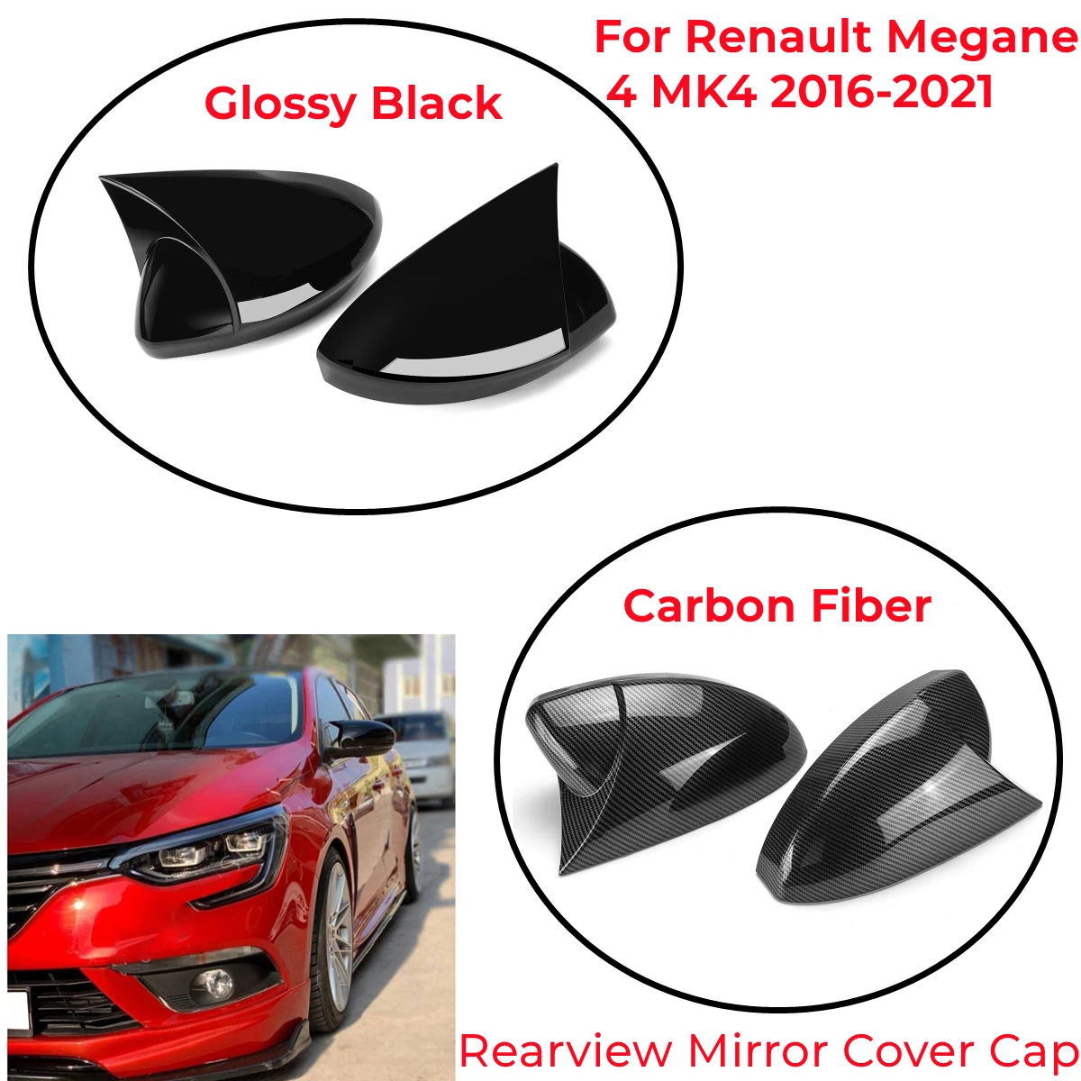 Par espelho retrovisor do carro capa capa espelho caso escudo para ...