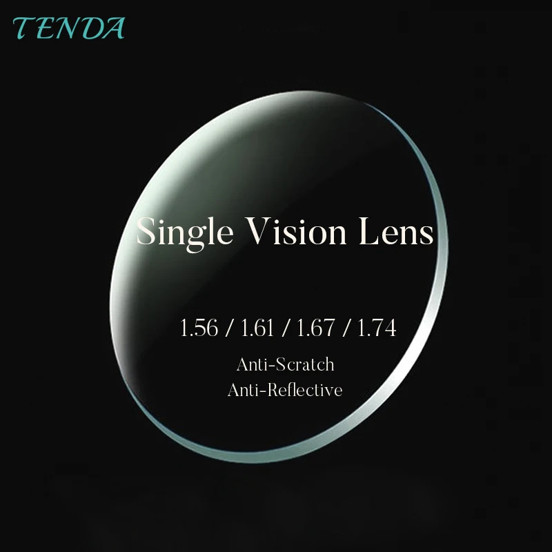 TendaGlasses 1.56 1.61 1.67 1.74 Single Vision Super Thin Lenses Anti Reflective Prescription ...