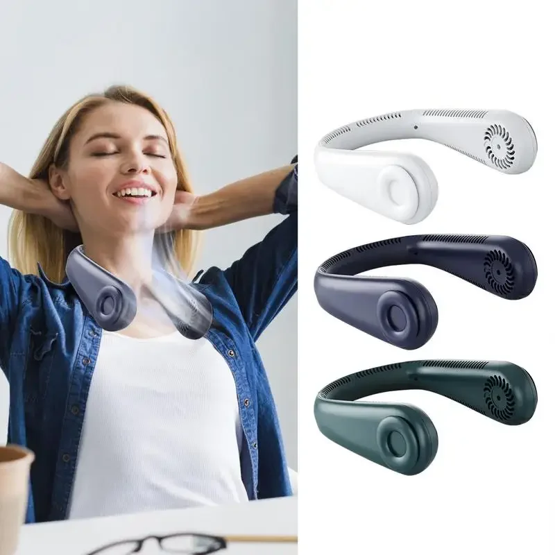 Portable-Neck-Fan-USB-Rechargeable-Air-Outlet-Around-The-Neck-Fan-Small ...