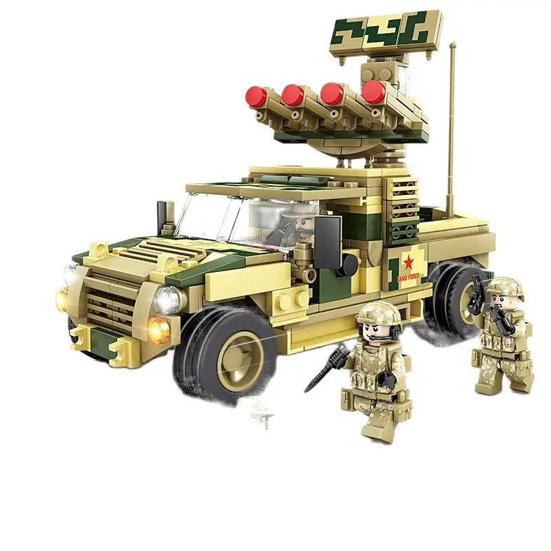 Military Tanks Building Blocks Set Missile Bomber Warship Weapon Model ...