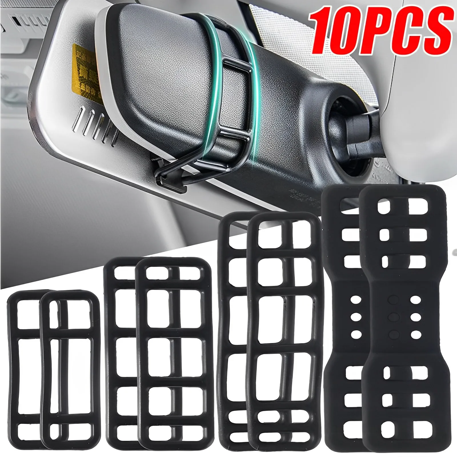 1-10pcs-Silicone-Elastic-Strap-for-Car-Driving-Recorder-Fixed-Bandage ...