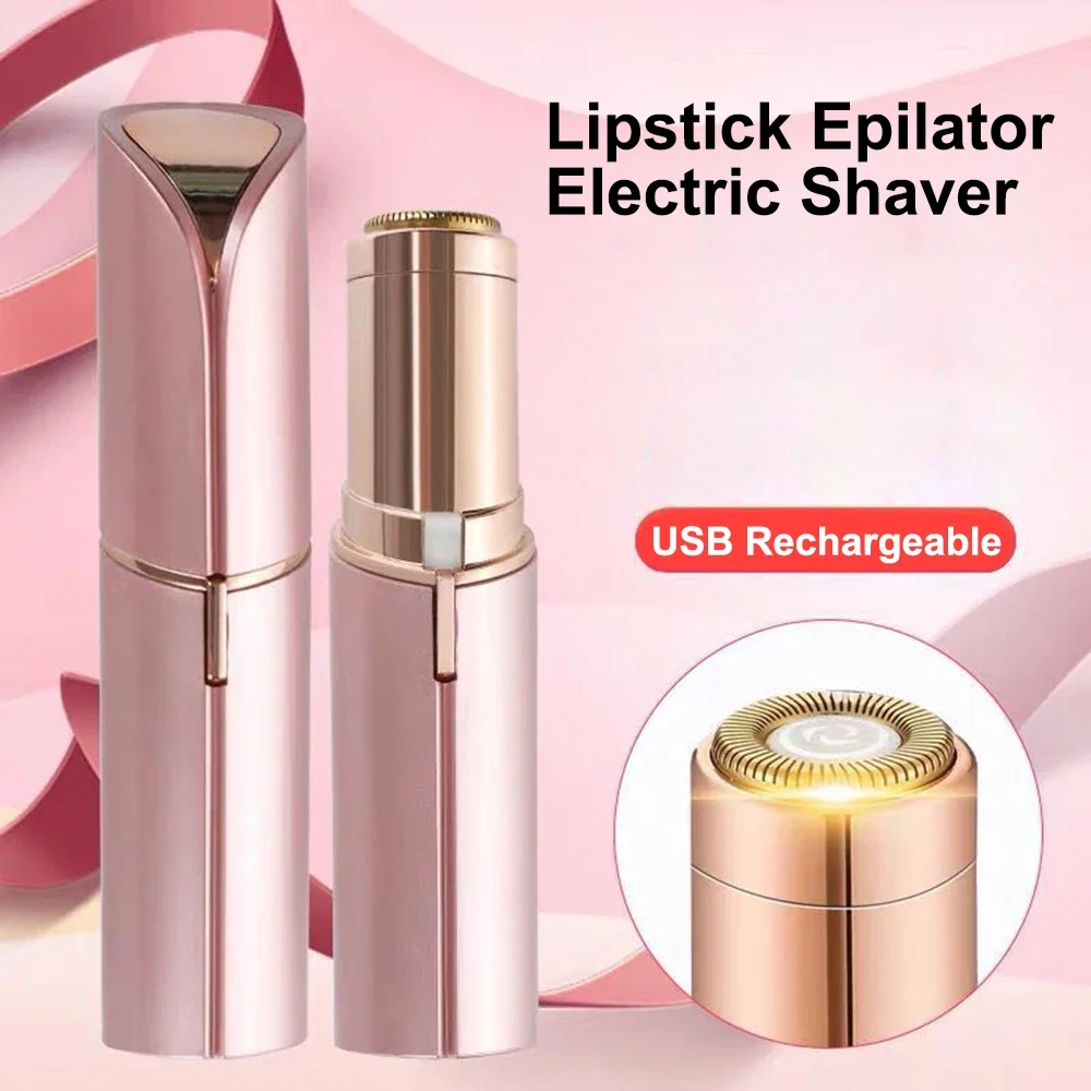 Lipstick-Shaver-Female-Facial-Beard-Painless-Electric-Shaver-Bikini-Leg ...