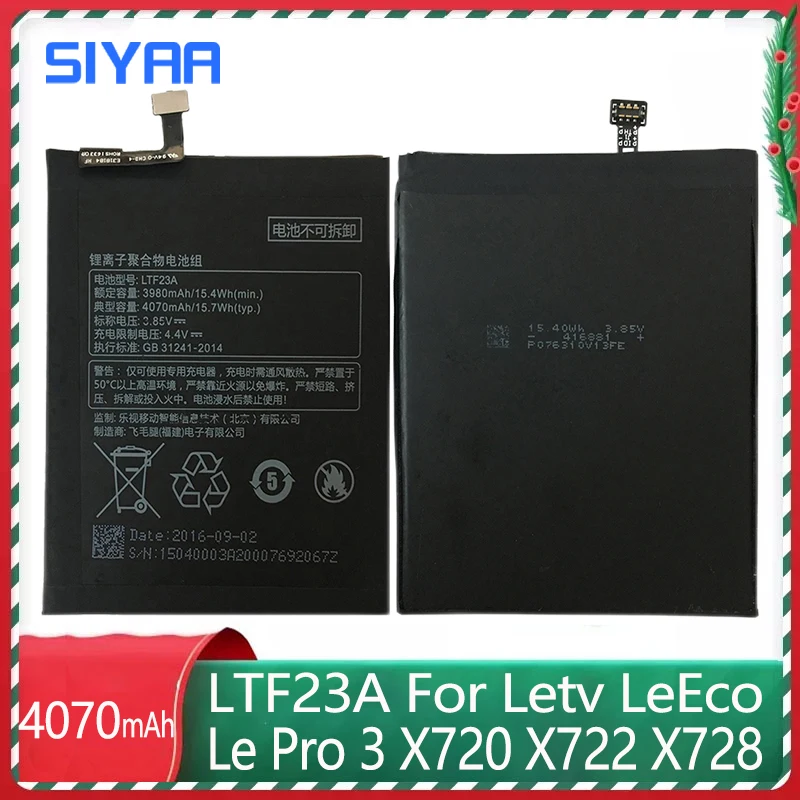 SIYAA batería 100% Original LTF23A para Letv LeEco Le Pro 3, X720, X722, X728, alta capacidad ...