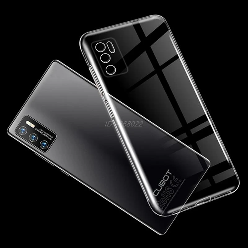 Transparent Phone Case For Funda Cubot P50 2022 Soft Black TPU Cover ...