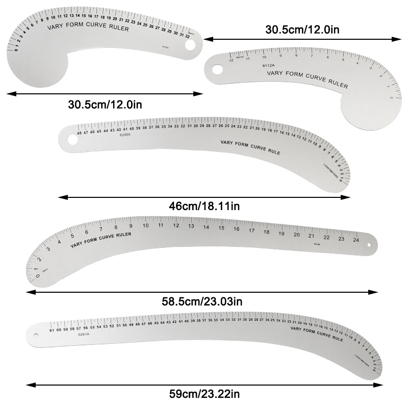 French Curve Ruler Template