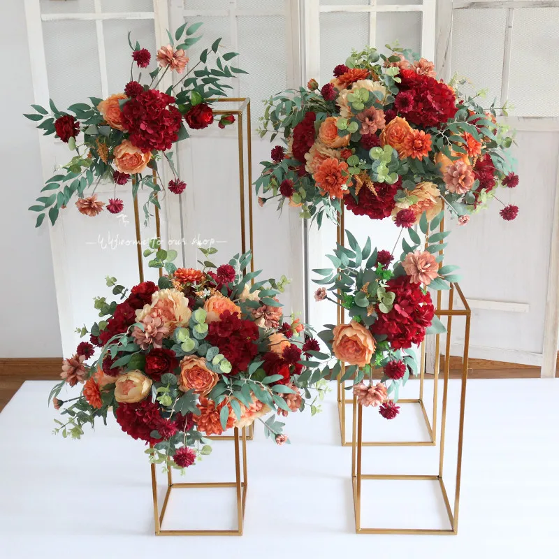 Customized large multi-size artificial flower ball wedding table center ...