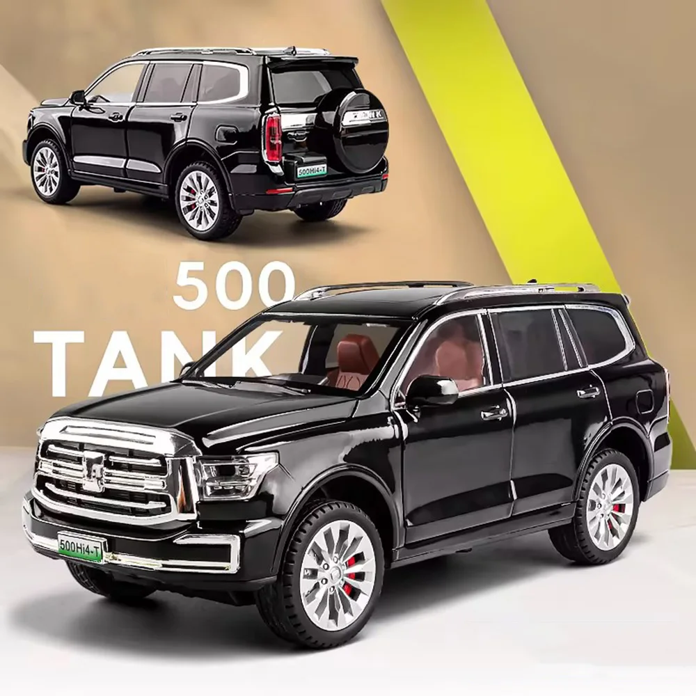 1:24 Tank 500 Toys Models Cars Alloy Diecast 6 Doors Opened Miniature ...