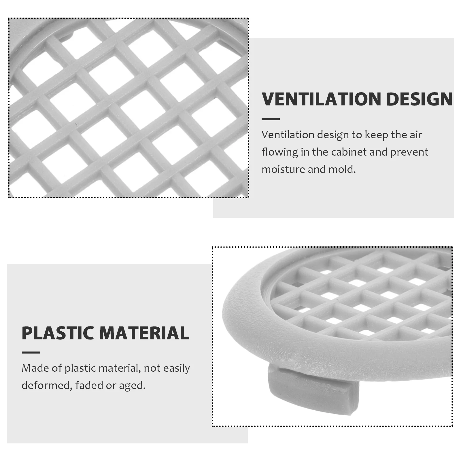 50 Pcs Cabinet Vent Ventilation Mesh Kitchen Cabinets Decorative Covers ...