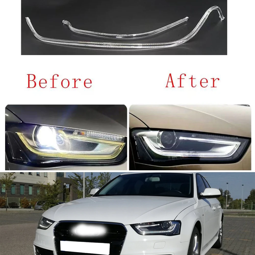 Car-DRL-For-Audi-A4L-A4-b8-2013-2014-2015-Light-Guide-Plate-Tube-Strip ...
