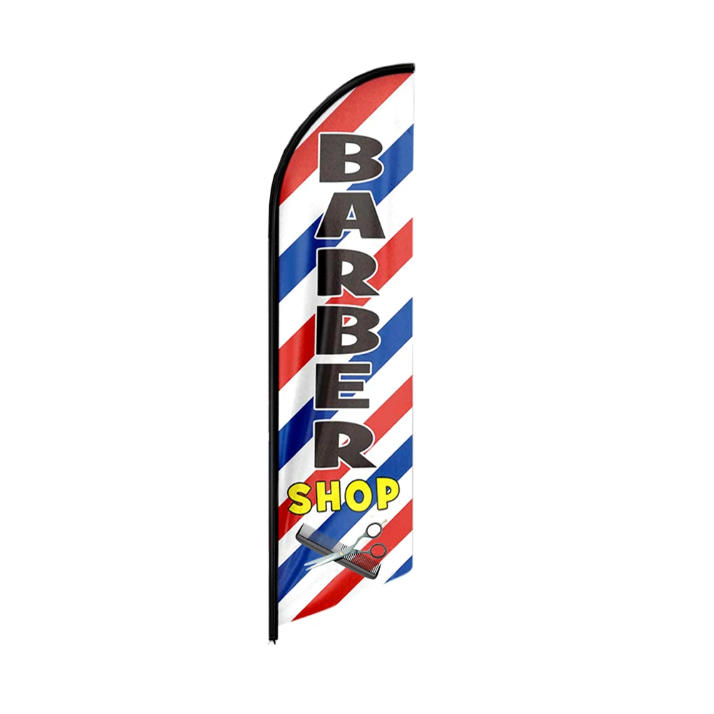 Hot Barber Shop Flag - Barber & Beauty -Salon Advertising Feather Flags ...