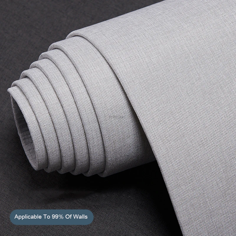 Self-Adhesive-Linen-Wall-Cloth-Soft-Package-Thickened-Wallpaper-Bedroom ...