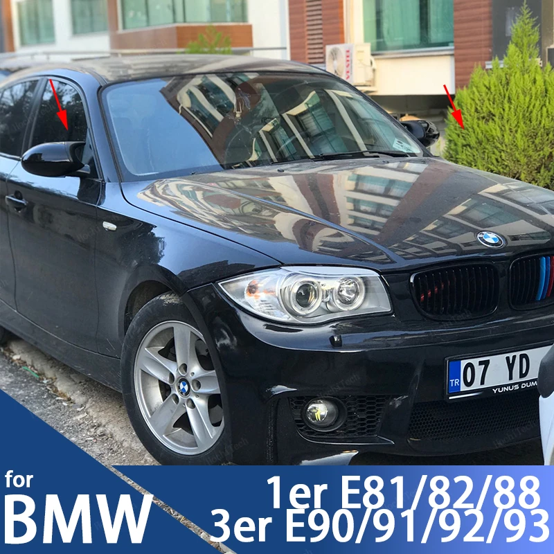 Rearview Side Wing Mirror Cover Carbon Fiber Pattern Black For Bmw E90 ...