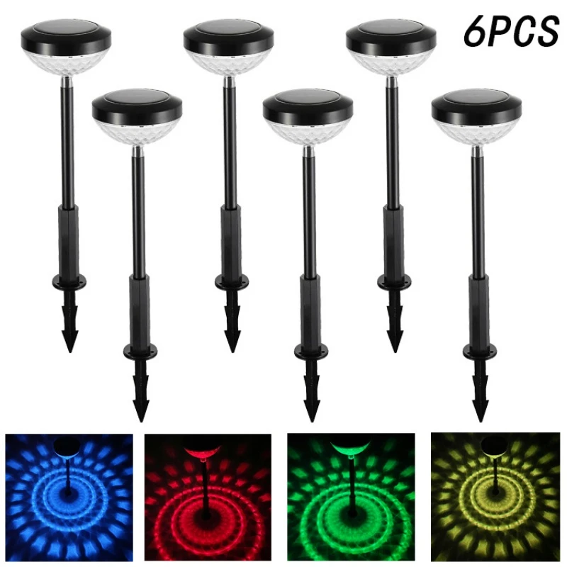 New Outdoor Automatic Solar Lawn Lamp Projection Ground Plug Light ...