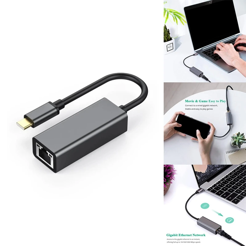 C타입 기가비트 네트워크 카드 USB C RJ45 네트워크 카드 이더넷 어댑터 Pro Samsung Galaxy 용 ...