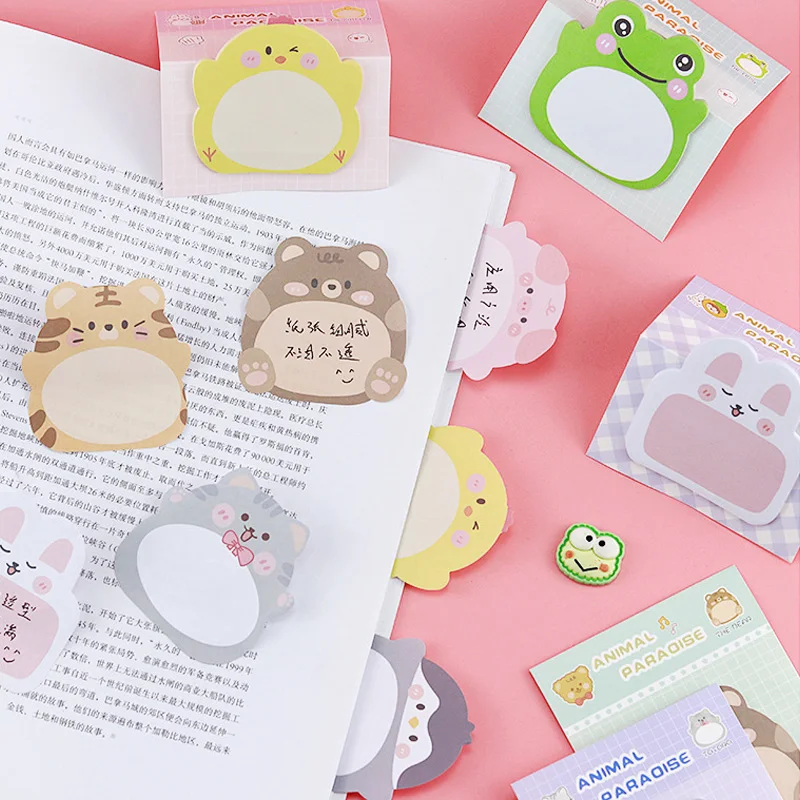20-Sheets-pack-Cute-Cartoon-Animal-Sticky-Notes-Tiger-Totoro-Penguin ...