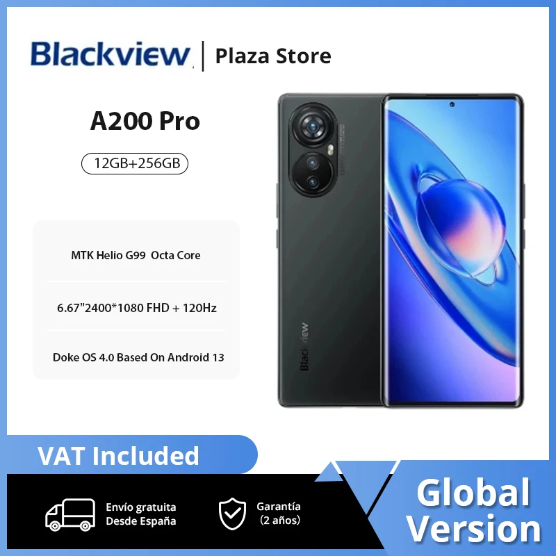 Blackview-A200-Pro-12GB-RAM-256GB-ROM-120HZ-AMOLED-Curved-Display-108MP ...