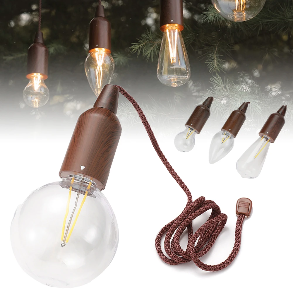 Outdoor Pull String Light Portable Outdoor Camping Tent Lamp 2 Style ...