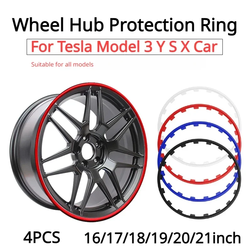 Universal-Car-Wheel-Hub-Protection-Ring-for-Tesla-Model-3-Y-S-X-Rims ...