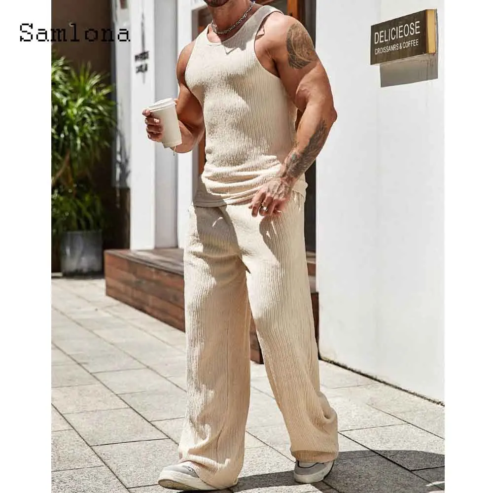 Mens Casual Knitting Two Piece Sets 2025 America and Europe Fashion ...